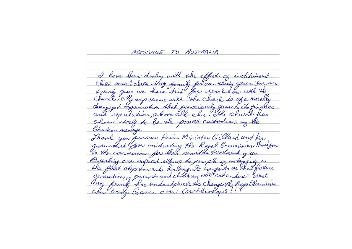Message to Australia | Royal Commission into Institutional Responses to ...